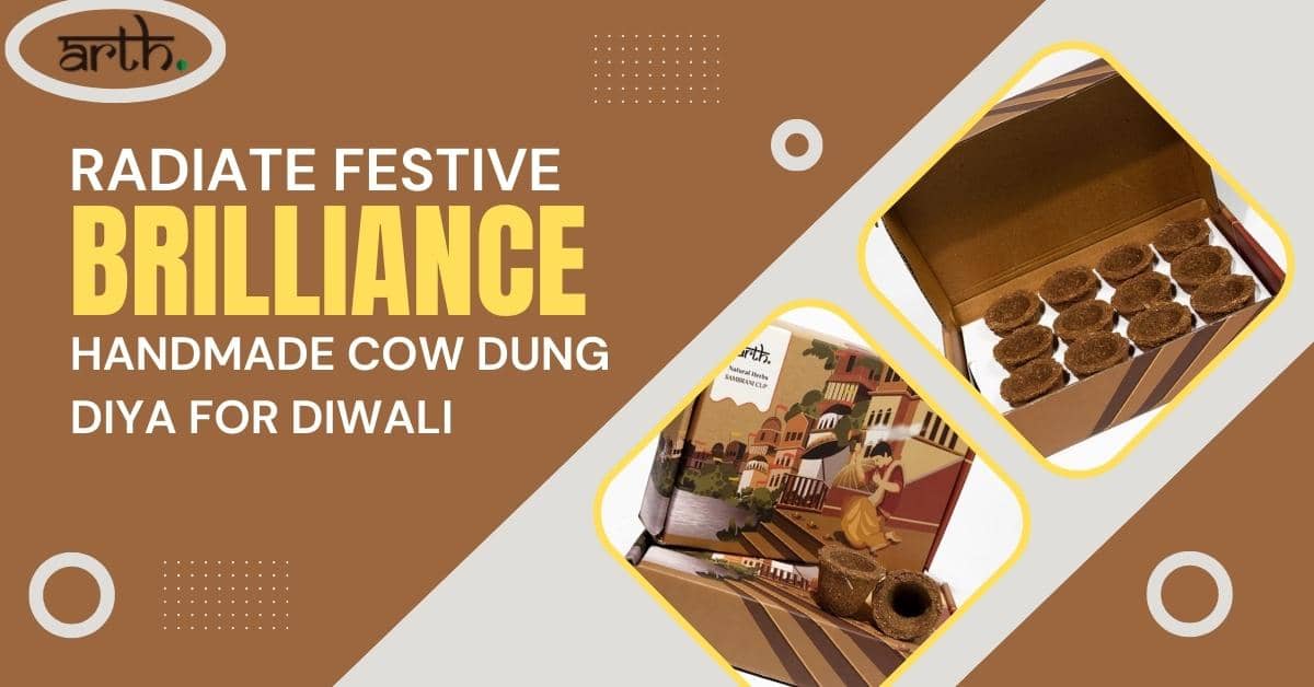 Radiate Festive Brilliance: Arth's Handmade Cow Dung Diya for Diwali ...